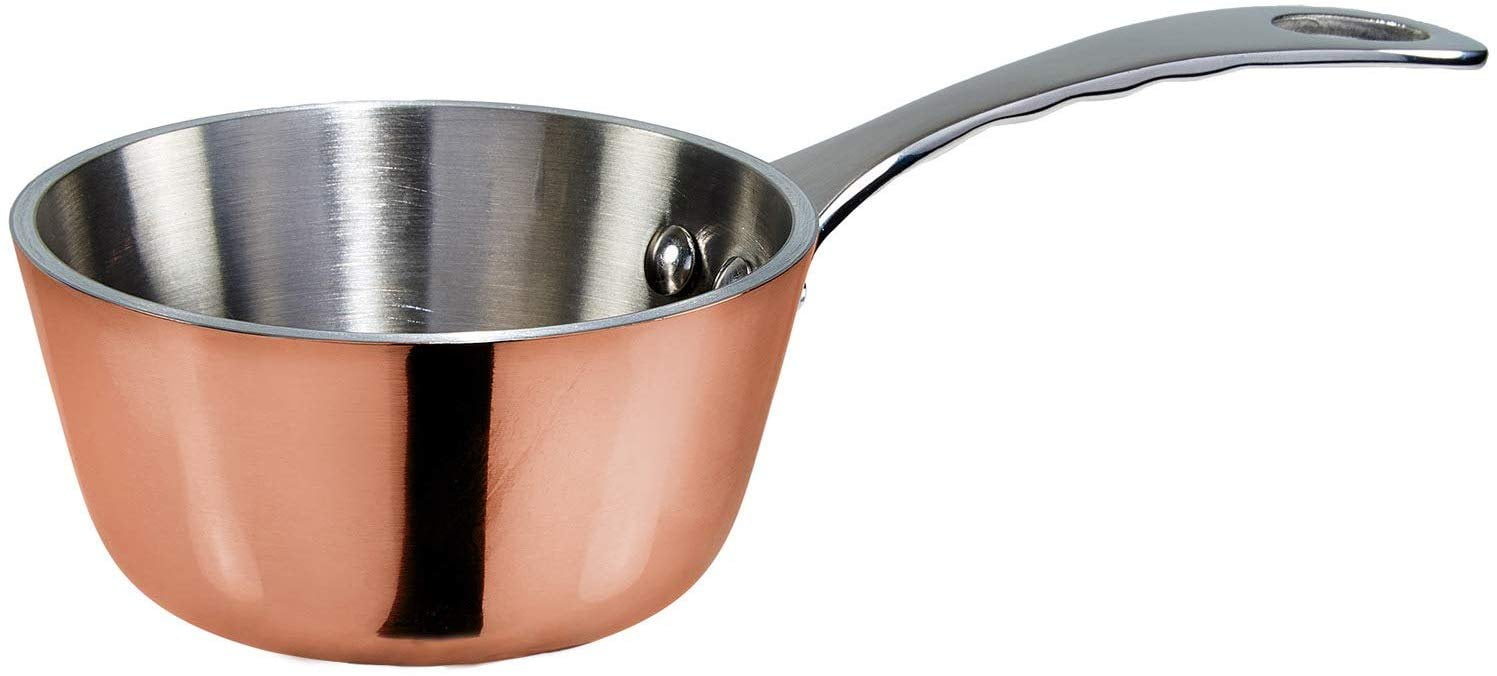 Winco DCSC-3C 5-Ounce Mini Saucier Pan 3" with Copper Exterior and ...