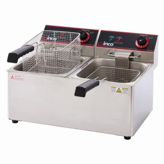 Winco Commercial Large 32 lb Electric Countertop Deep Fryer for ...
