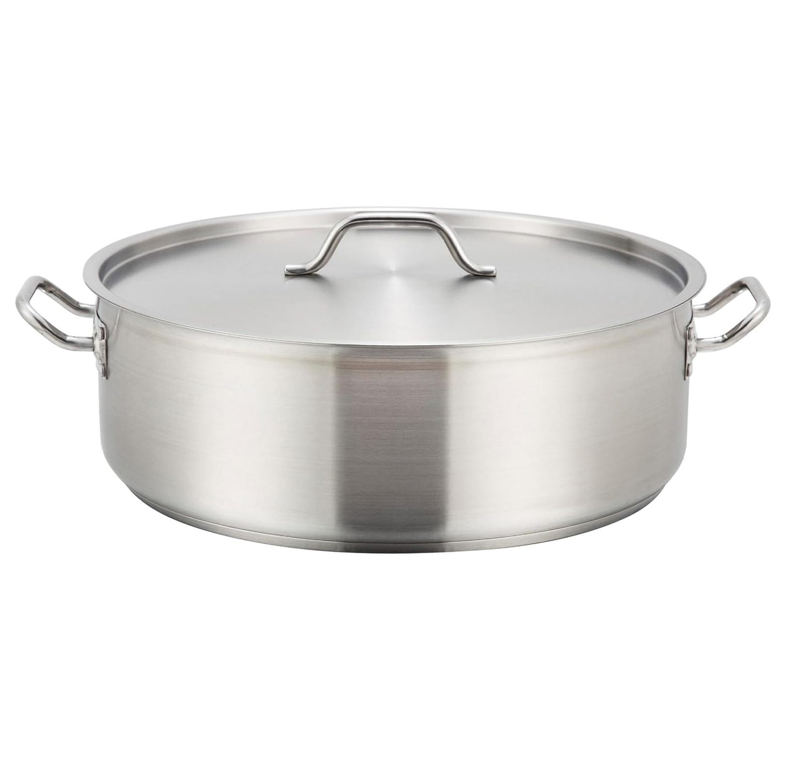 Winco -Grade Stainless Steel Brazier with Lid, 20 Quart - Walmart.com