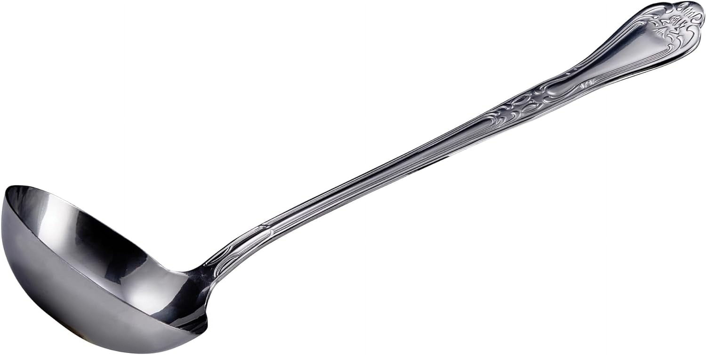 Winco Heavy-Duty Stainless Steel Gravy Soup Ladle, 4 Ounce, 13 Inch ...