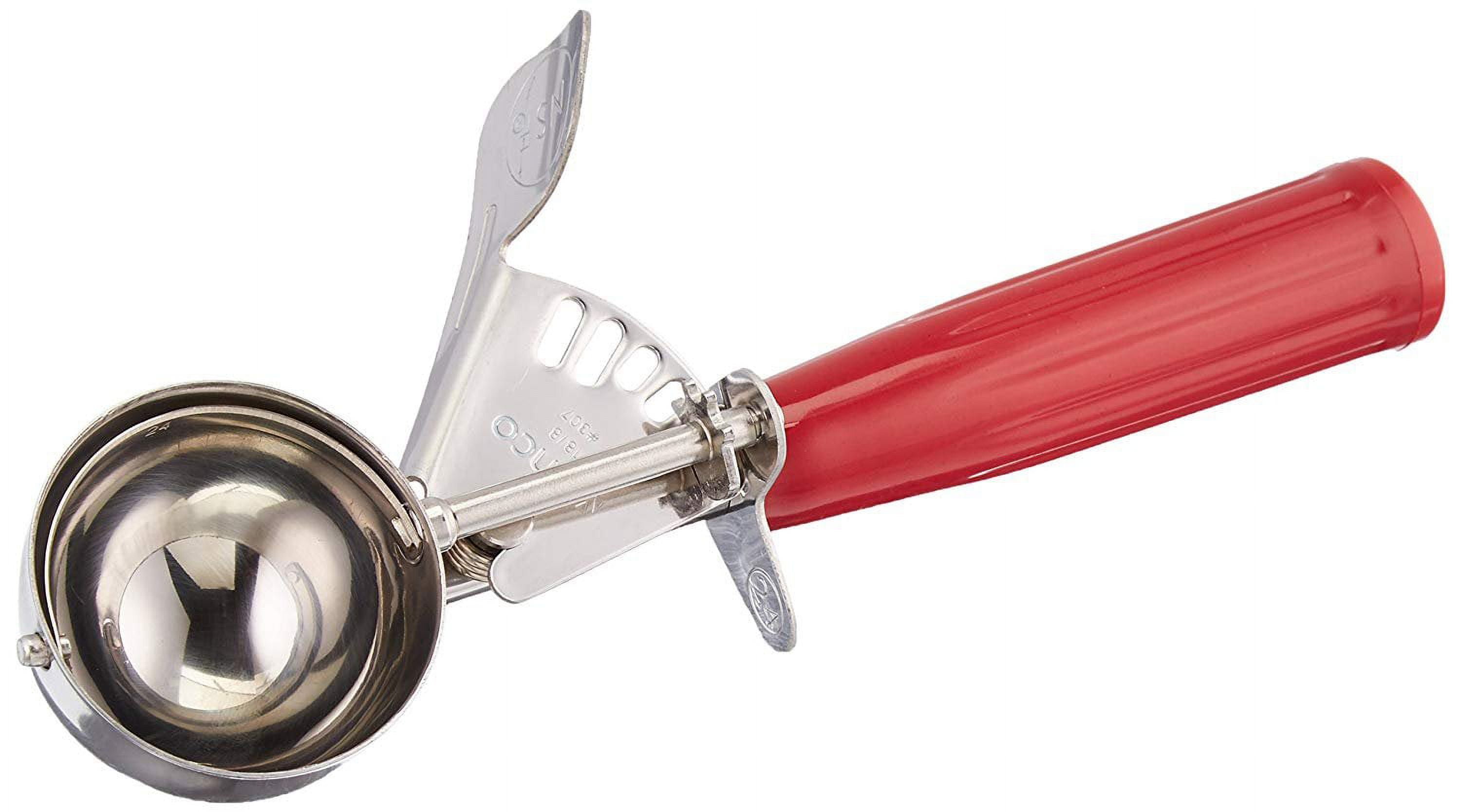 Winco ICD-24 No.24 Ice Cream Disher with Plastic Handle, Red - Walmart.com