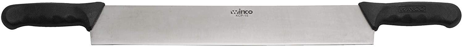 Winco 15-Inch Stainless Steel Kitchen Cheese Knife with Double Black ...