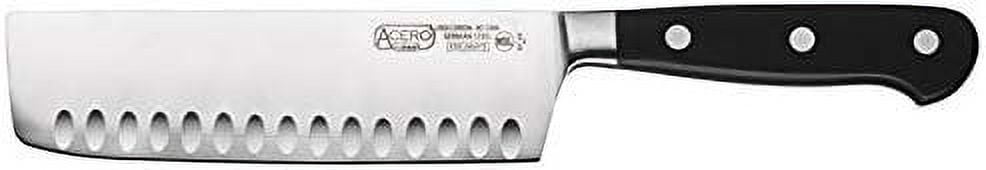 Winco KFP-73, 7" Acero Nakiri Knife, Hollow Ground Asian Style Knife ...