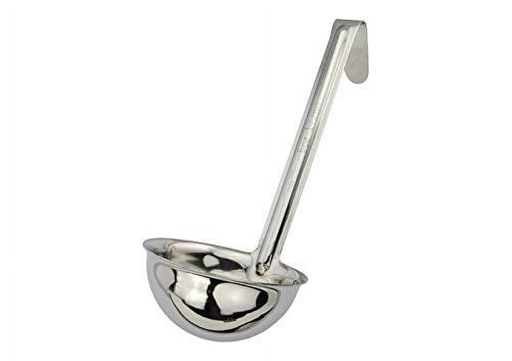 Winco 6 Oz Stainless Steel Soup Ladle, Large Gravy Serving Spoon with 6 ...