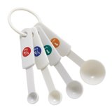Winco MSPP-4 4-Pc. White Plastic Measuring Spoon Set - Walmart.com