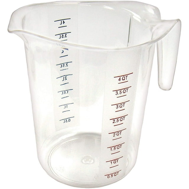 Winco Measuring Cup, Polycarbonate, 4-Quart - Walmart.com