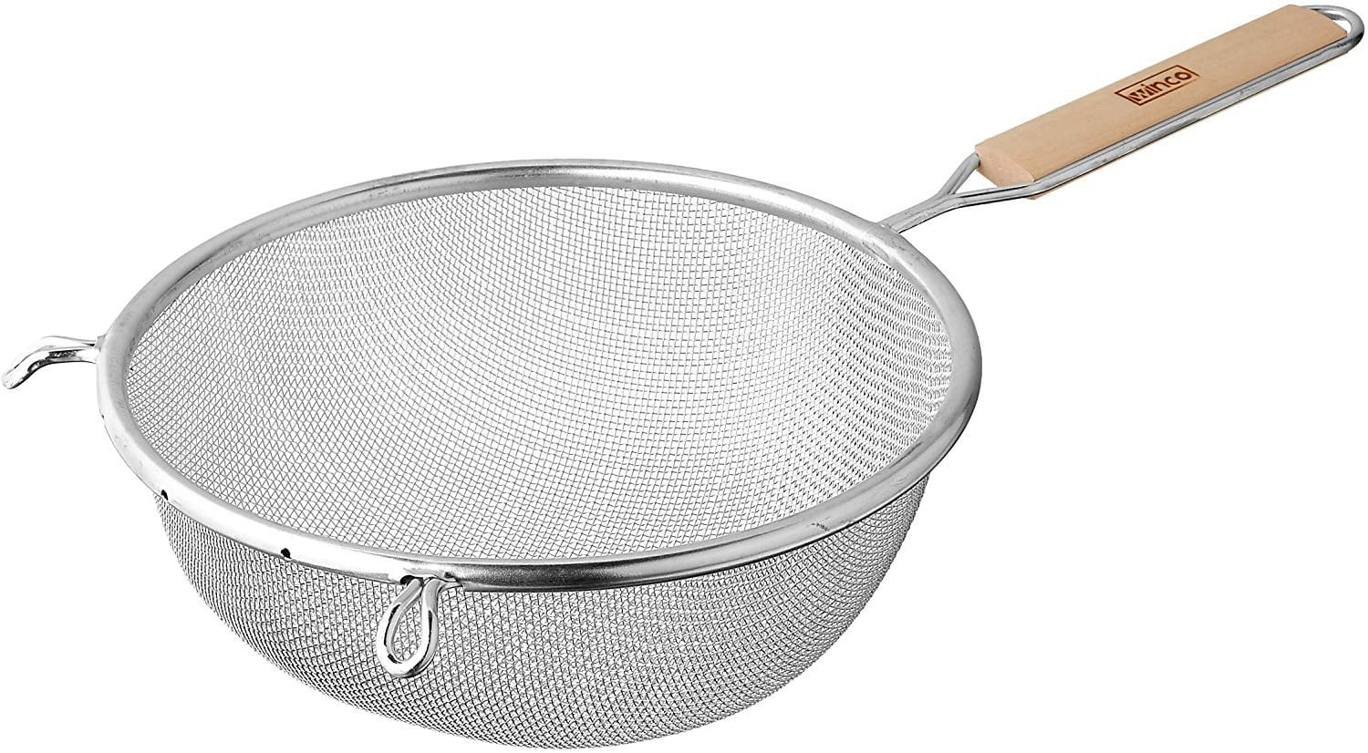 Winco Metal/Wood Strainer, 8", Brown - Walmart.com