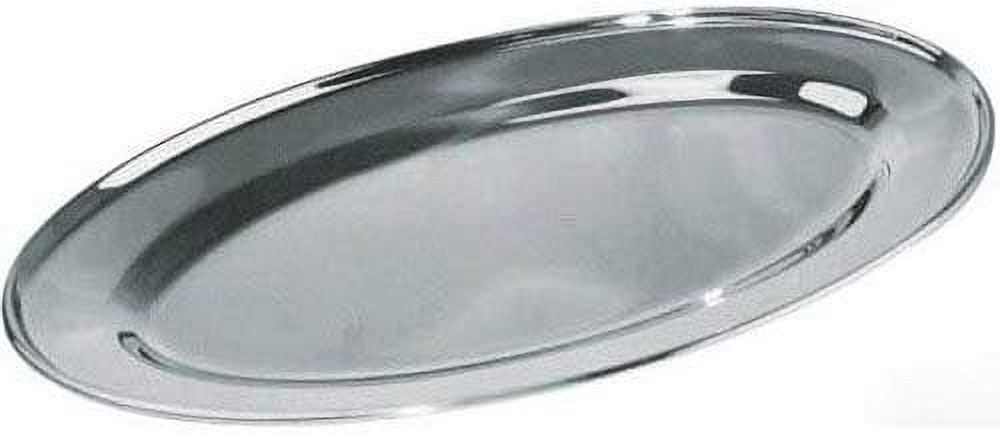 Winco Professional Kitchen Oval Stainless Steel Platter - 21 3/4 in x ...