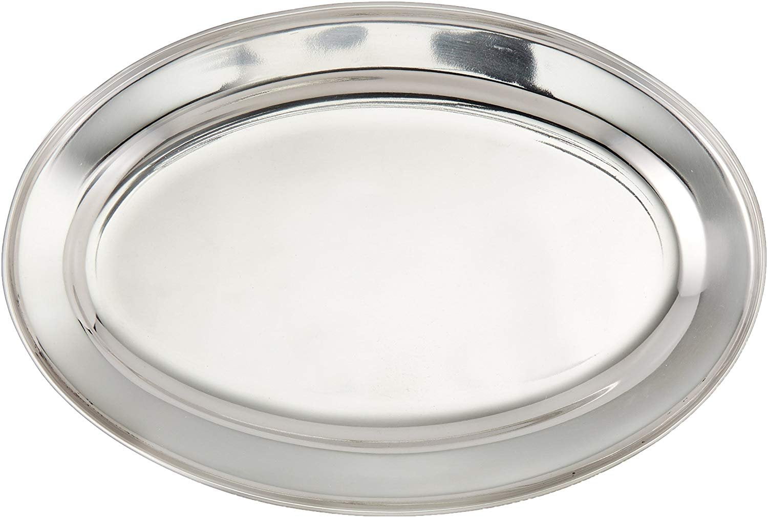 Winco Oval Stainless-Steel Platter, 12" x 8-5/8", Silver - Walmart.com