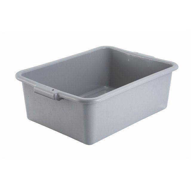 Winco PL-7G 7-in Plastic Dish Box, Grey - Walmart Business Supplies
