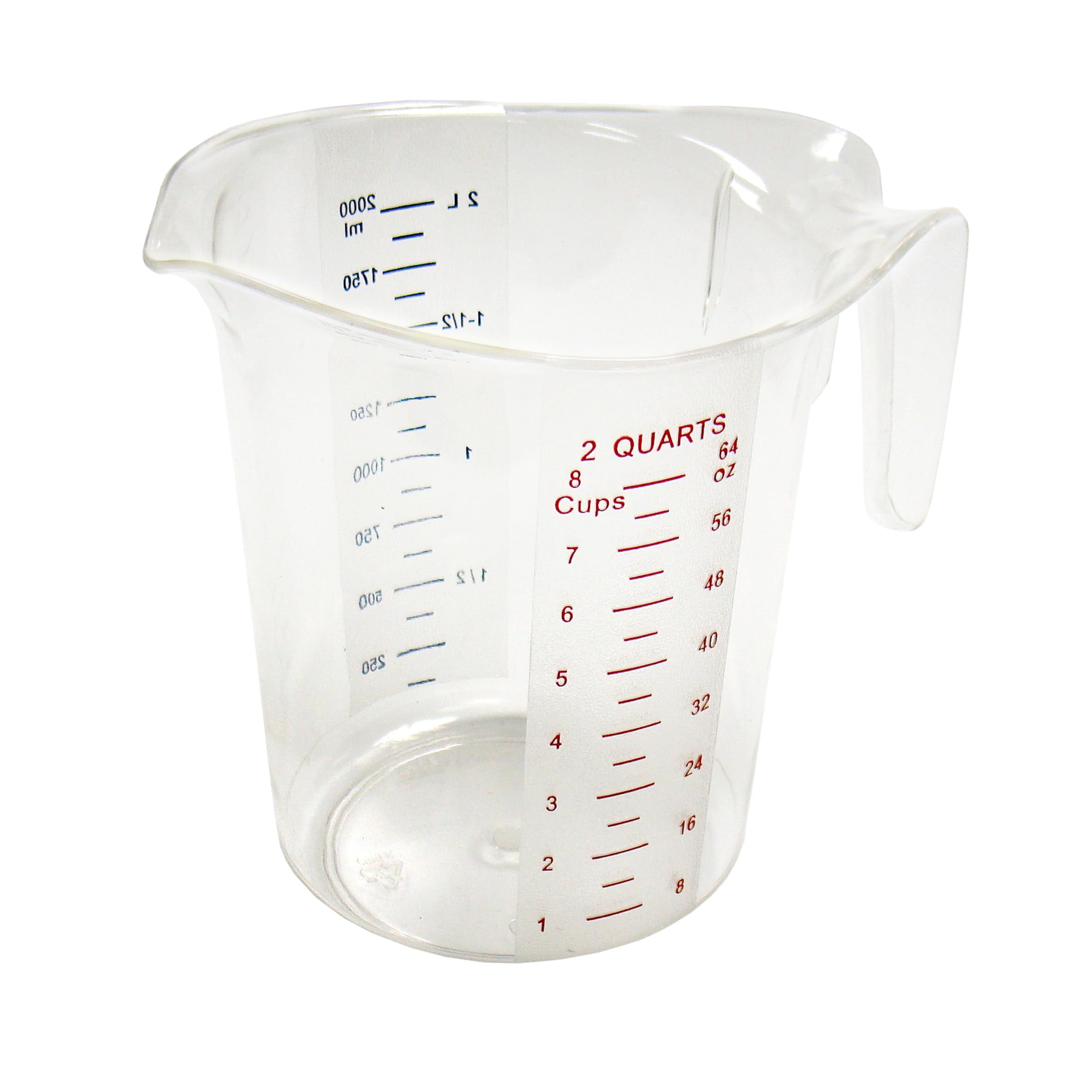 Winco PMCP-200 Measuring Cup, Polycarbonate, 2-Quart, Clear - Walmart.com