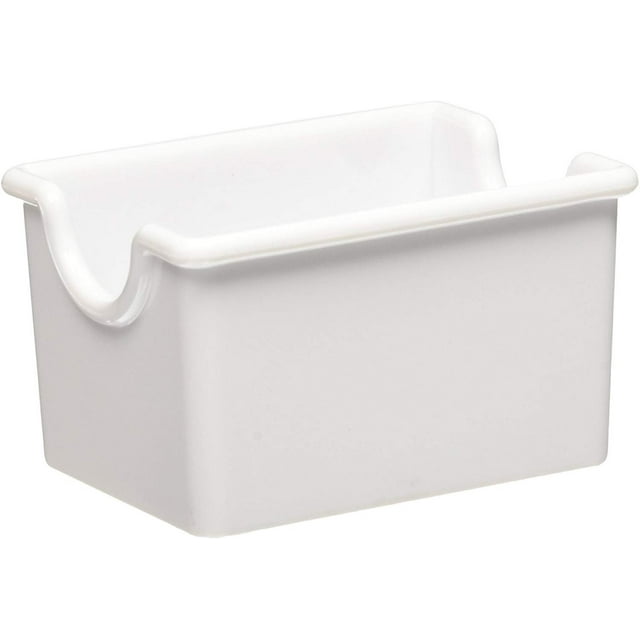 Winco Small Plastic Sugar Packet Storage Container, White - Table ...