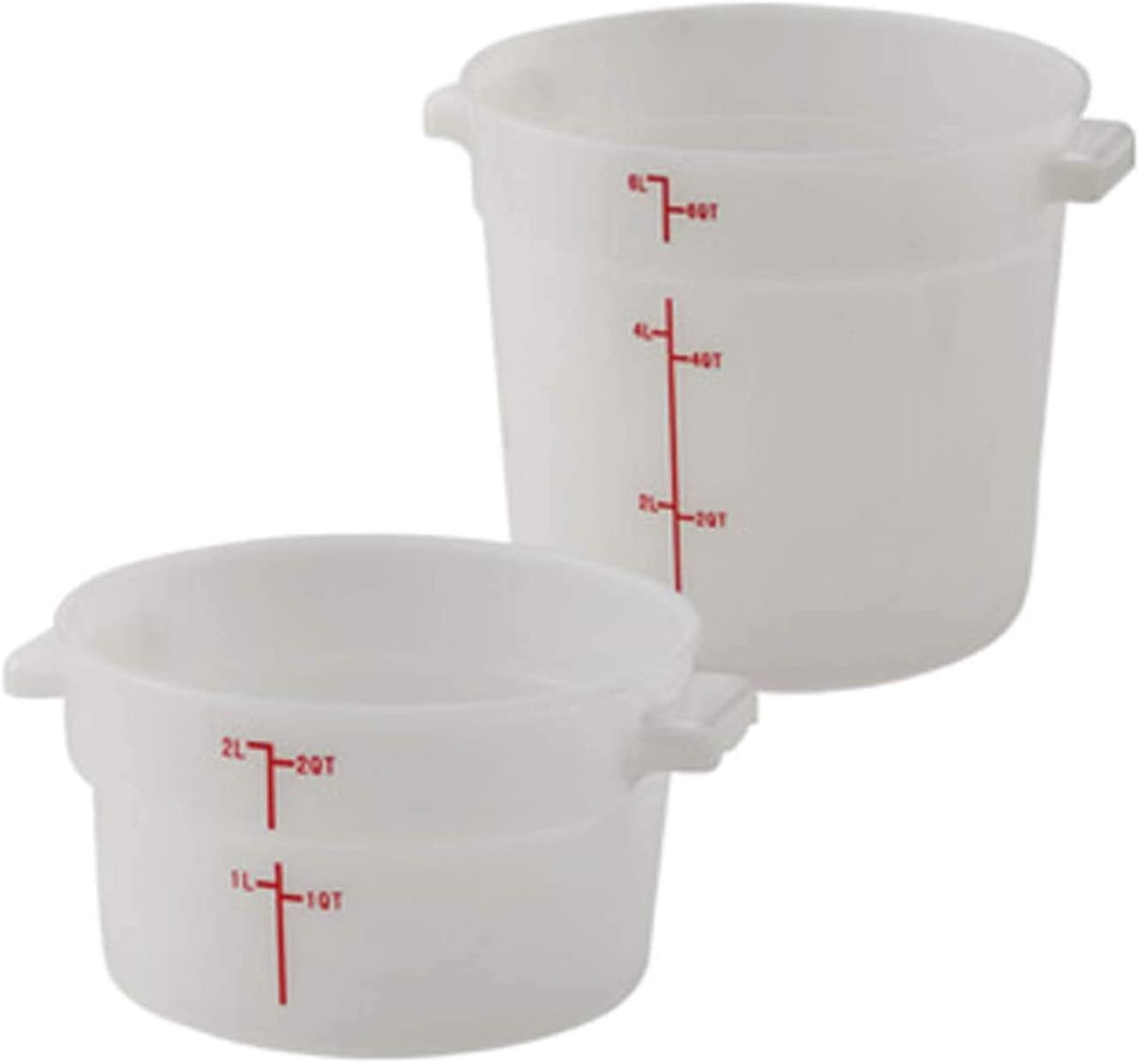 Winco PPRC-1W, 1-Quart Polypropylene Round Storage Container, White ...