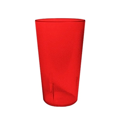 Winco 16 oz Red Pebbled Plastic Tumbler - Walmart.com