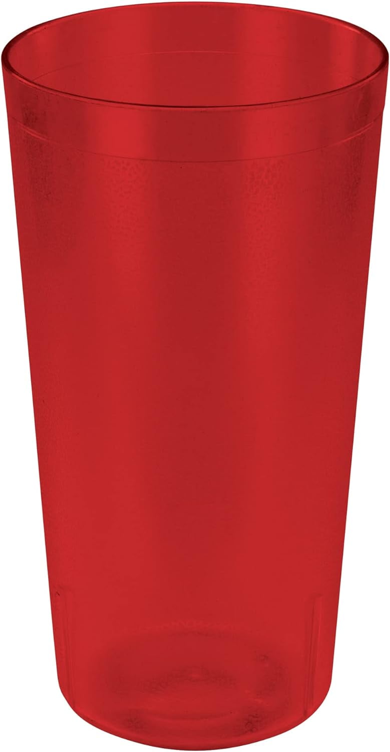 Winco PTP-32R Pebbled Tumblers, 32-Ounce, Red, Pack of 12 - Walmart.com