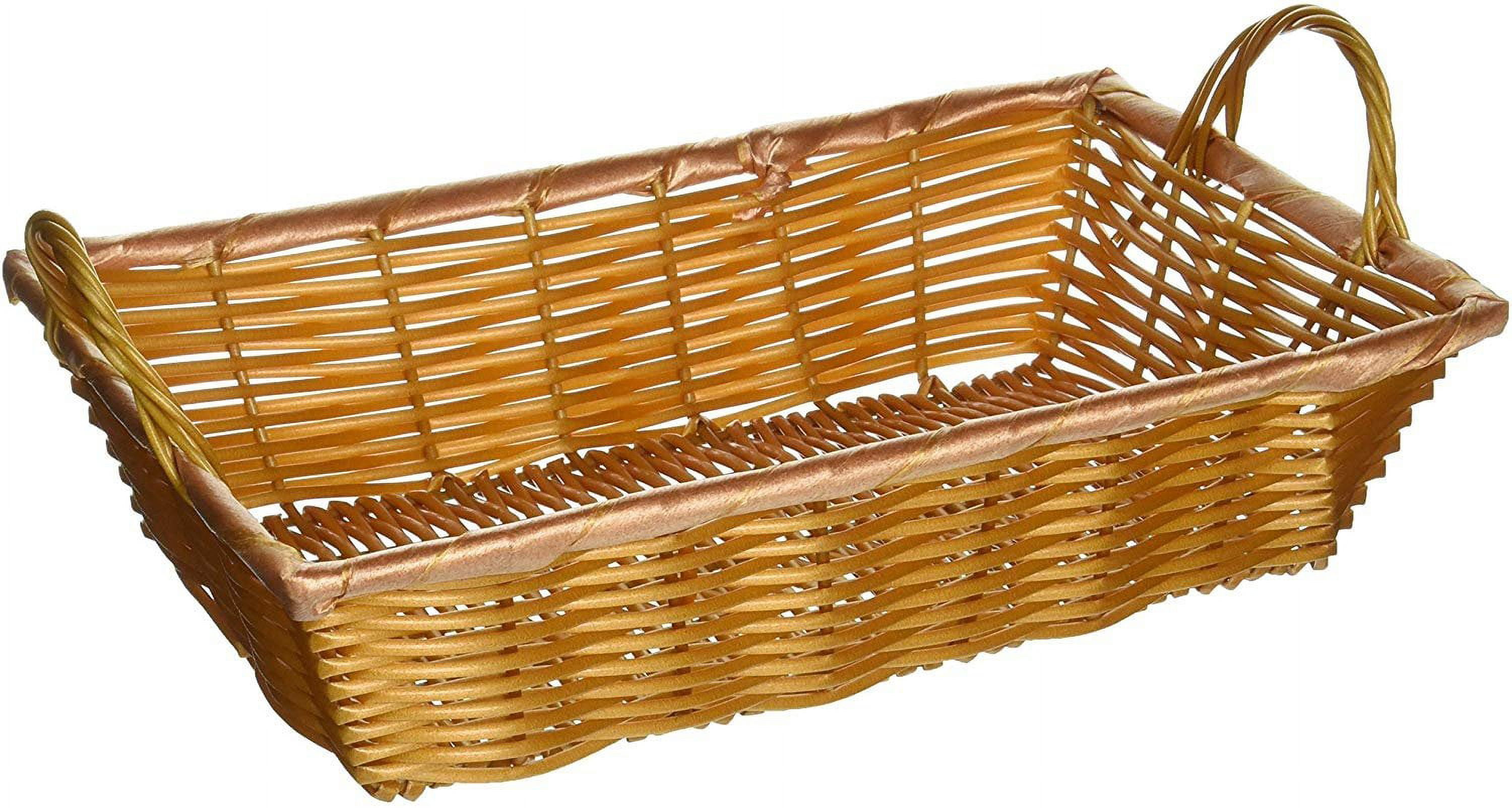 Winco PWBN-12B Rectangular Woven Basket with Handles, 12-Inch by 8-Inch ...