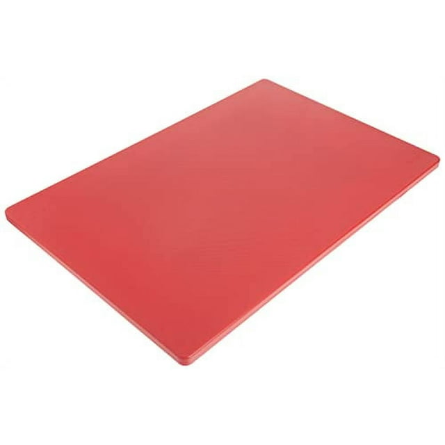 Winco Polyethylene Cutting Board, 1/2"H x 12"W x 18"D, Red - Walmart.com