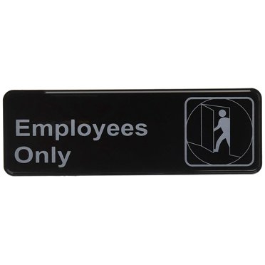 Excello Global Products Employees Only Sign: Easy to Mount Informative ...