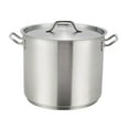 Winco, Stock Pot with Cover, SST-8, 8 Quart Stainless Steel - Walmart.com