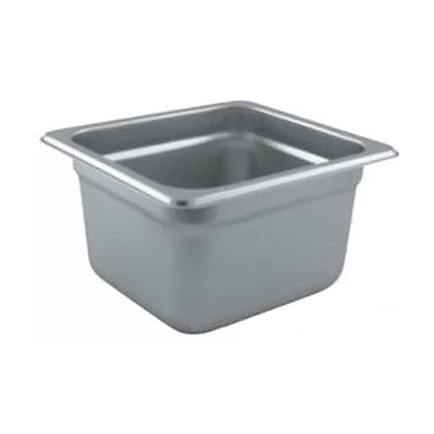 Winco Sixth Size 4" Steam Table Pan 7.0" L X 6.5" W X 4.1" H Silver ...