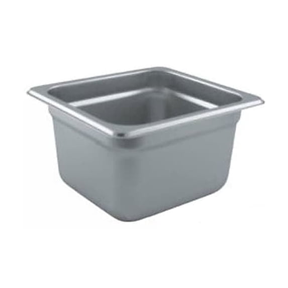 Winco Sixth Size 4" Steam Table Pan 7.0" L X 6.5" W X 4.1" H Silver ...