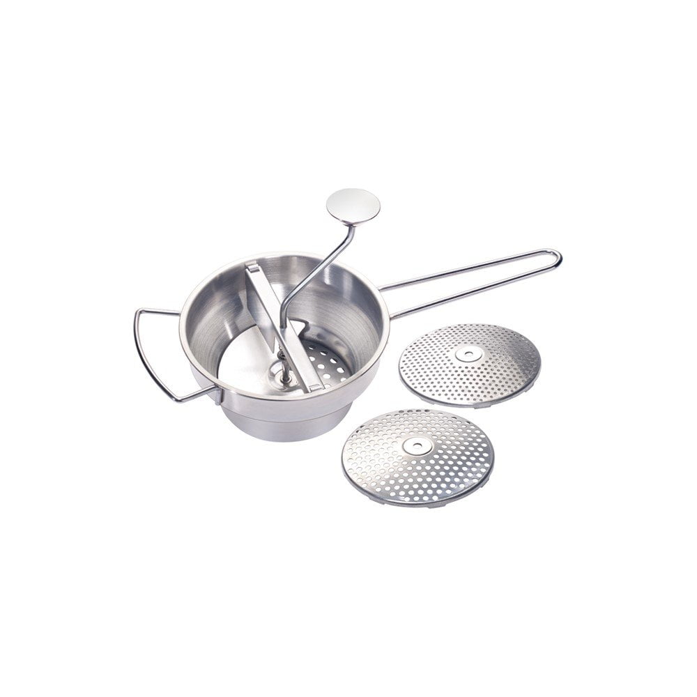 Winco Stainless Steel 8" Food Mill with 3 Graters - Walmart.com