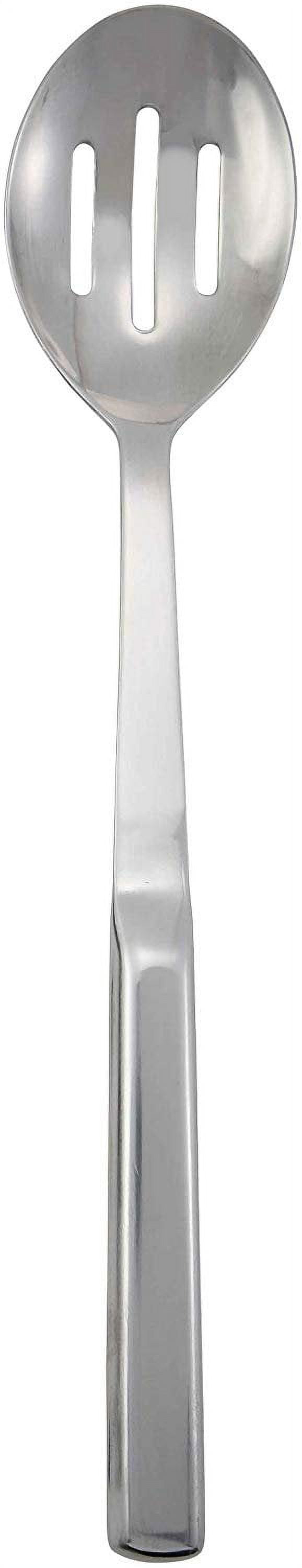 Winco 11.75-Inch Solid Handle Stainless Steel Slotted Serving Spoon ...