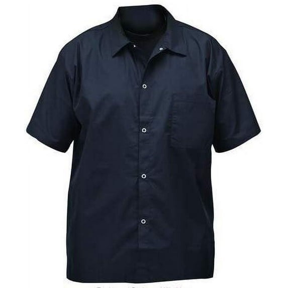 Winco UNF-1KM, Black Chef Shirt, Polycotton Chef Cook Jacket, Unisex ...