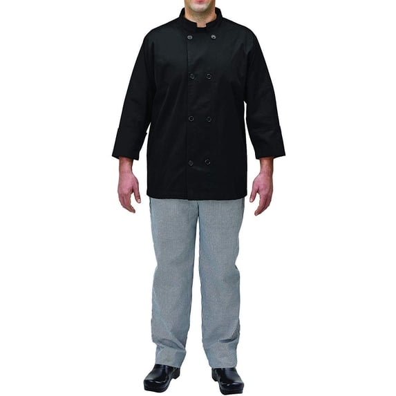 Winco UNF-6KL Mens Tapered Fit Chef Jacket, Black - Large - Walmart.com