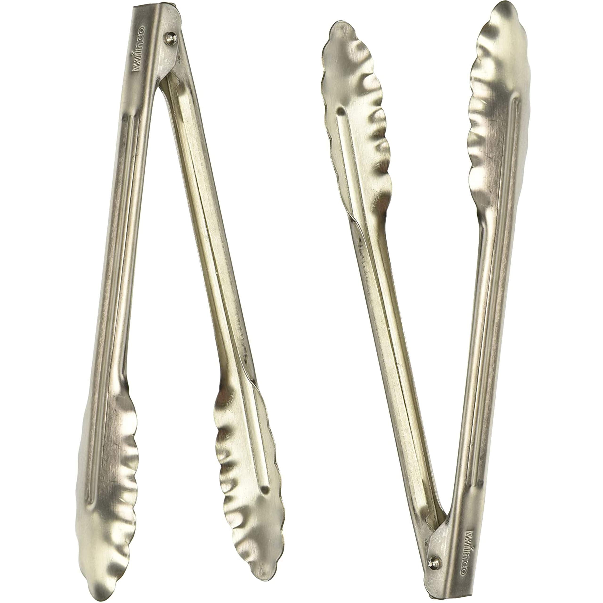 Winco UT-9 Coiled Spring Heavyweight Stainless Steel Utility Tong, 9 ...