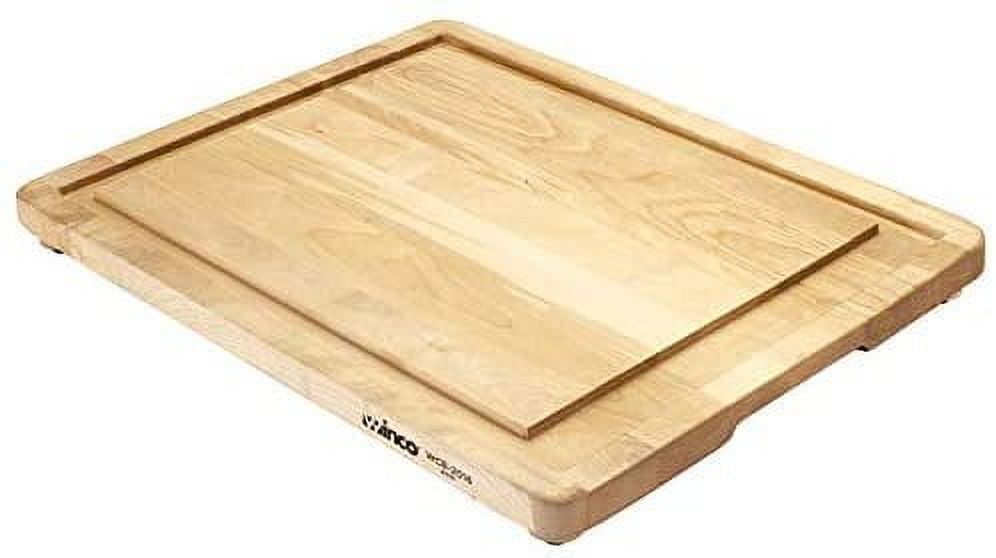 Winco WCB-2016, 20"x16"x1" Wooden Carving Board with Channel, Chopping ...