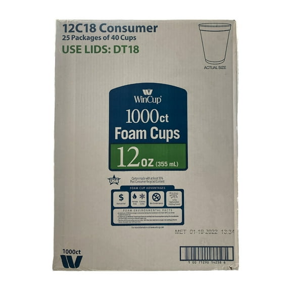 Styrofoam Cups 12 Oz