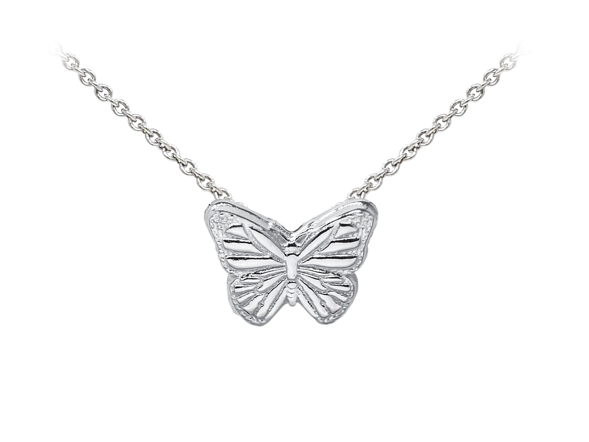 Wind And Fire Butterfly Dainty Pendant Necklace With 18 Inch Adjustable ...