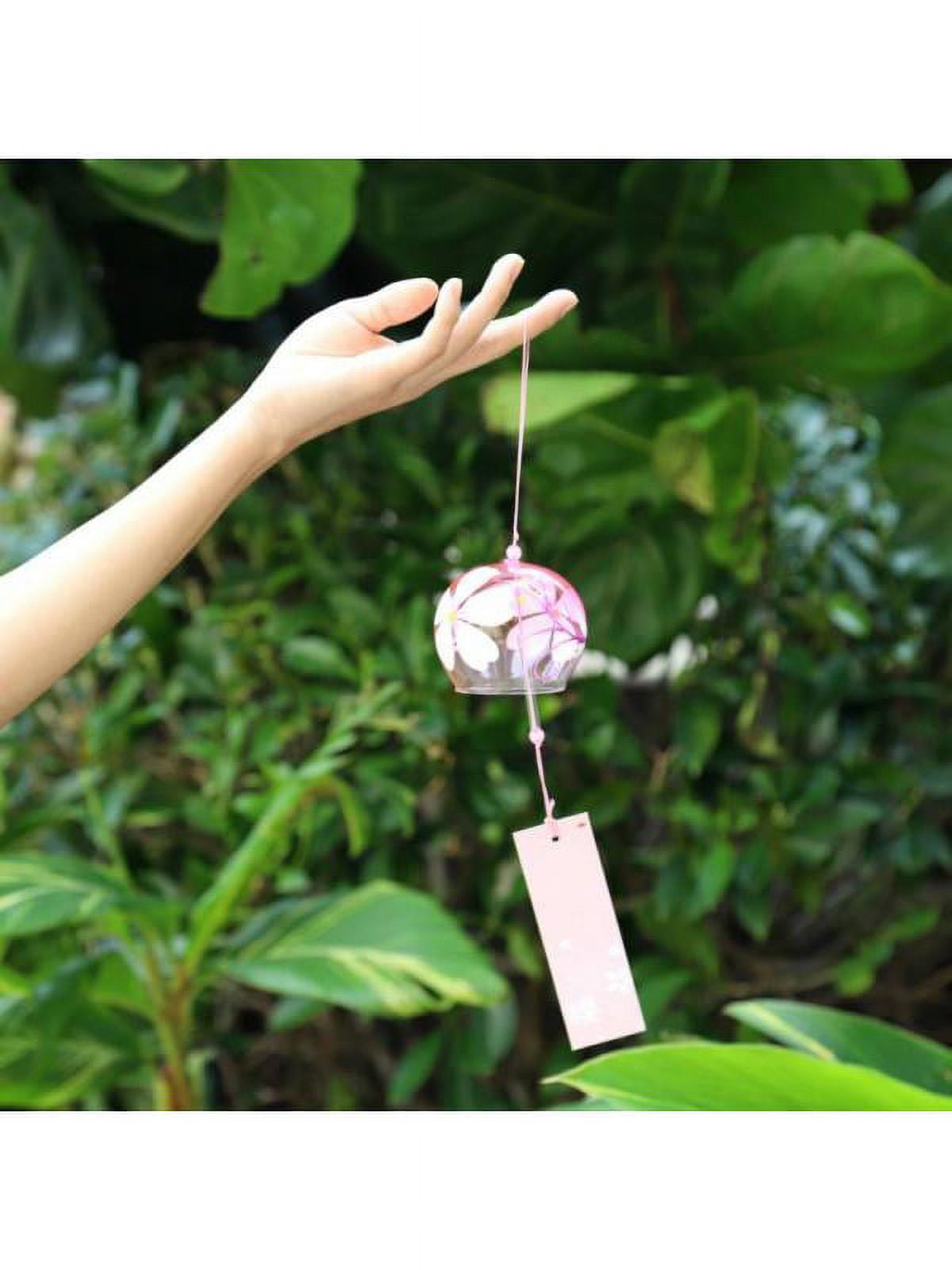 Wind Bell Wind Chimes Handmade Glass Handpaint Sakura Glass Wind Chimes ...