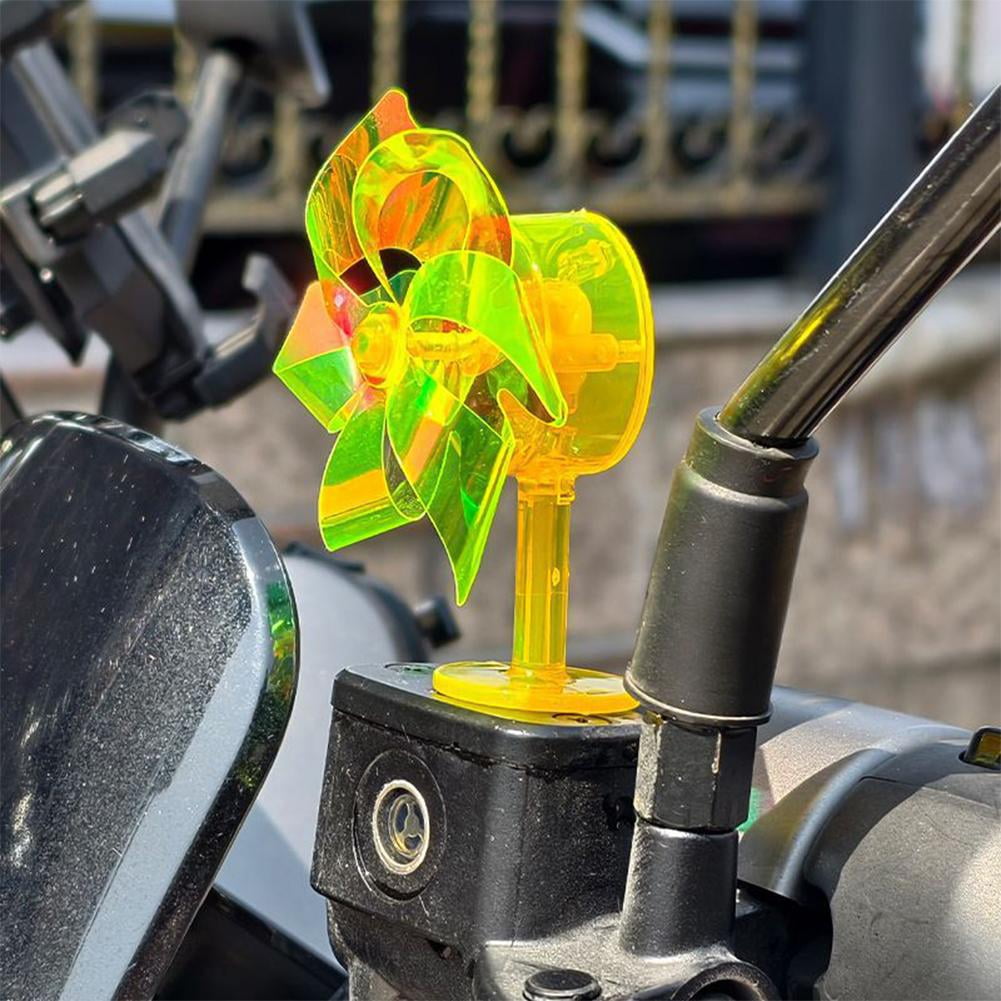 Wind Blowing Rotatable Electric Vehicle Decoration Windmill Bicycle O ...