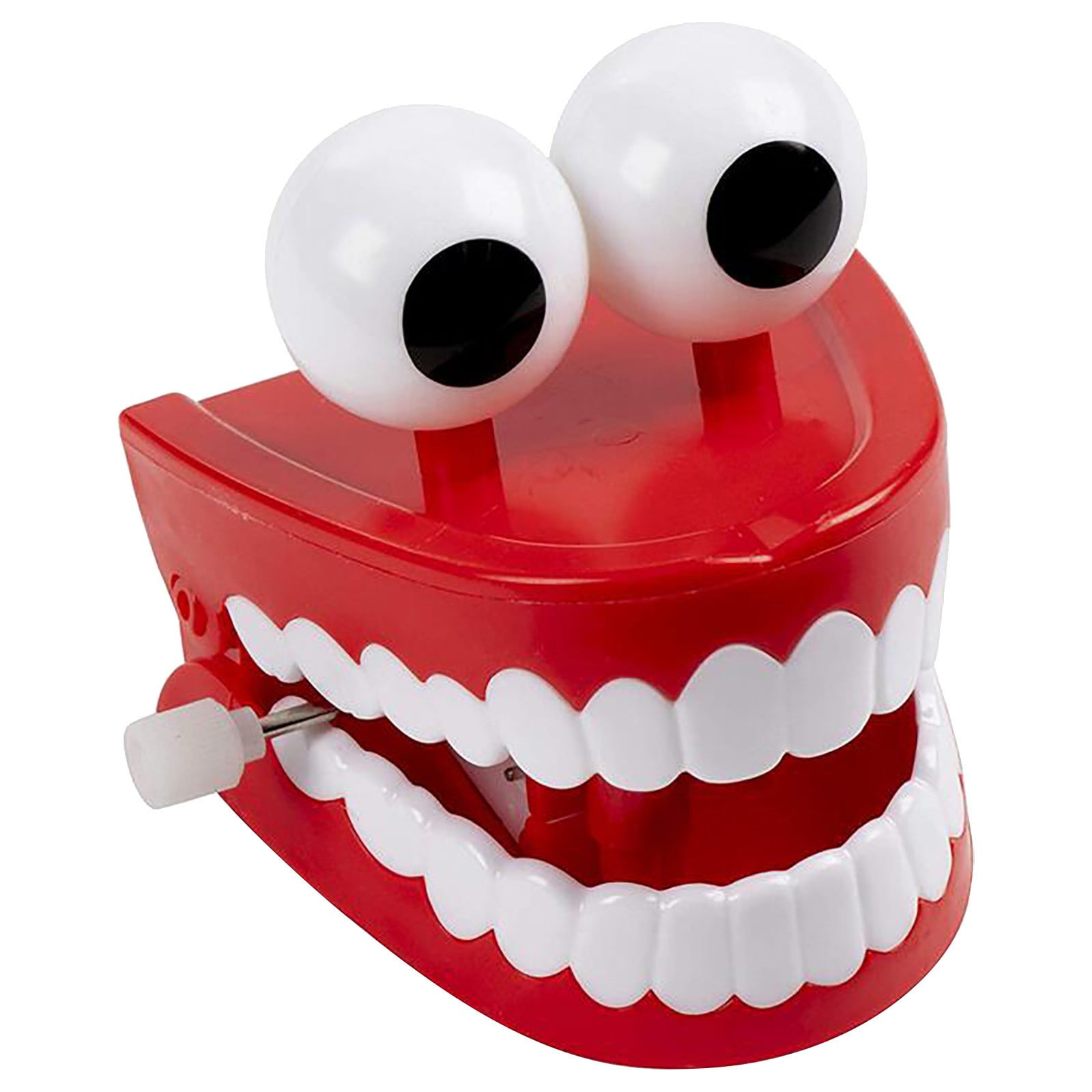 Wind Up Chattering Toy Chomping Teeth Plastic Red Props WithEyes Wind ...