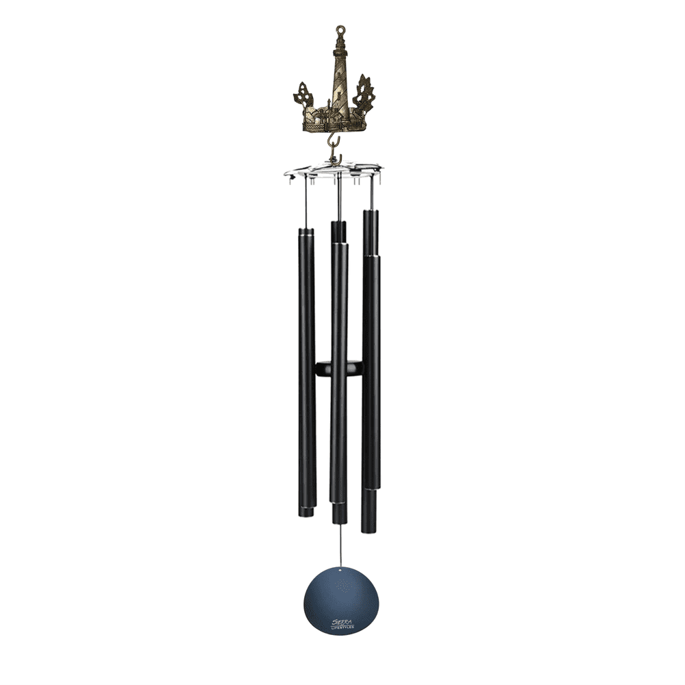 Wind Chime - 36in Lighthouse - Black Tube - Walmart.com
