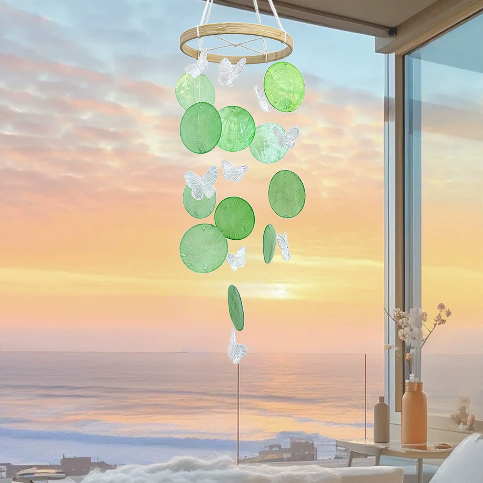 Wind Chime Decor under $5! Yannianjz Natural Wind Chime, Colorful ...