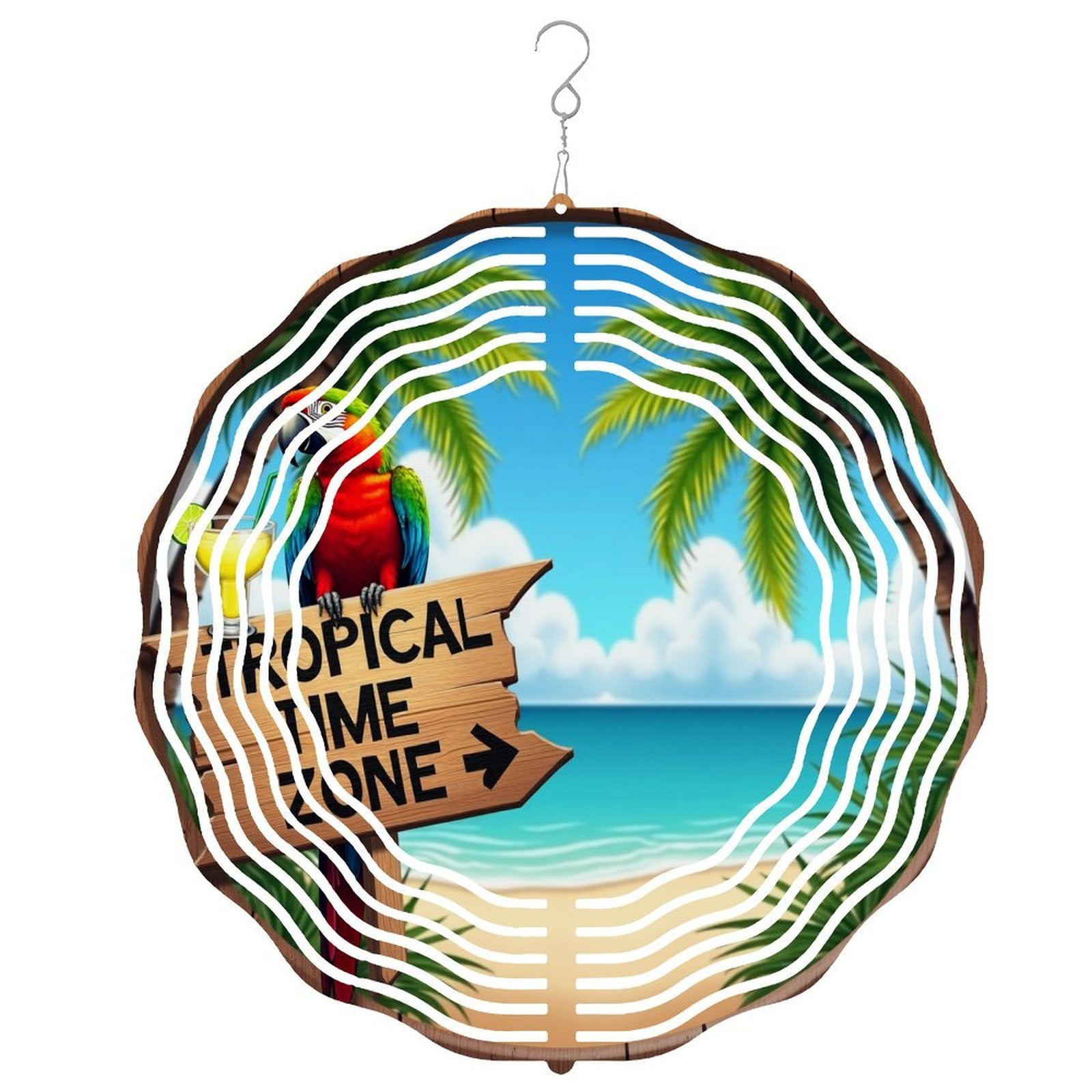 Wind Chime" Parrot, Beach, Sign, Tropical Style 25*25CM/1PCS - Walmart.com