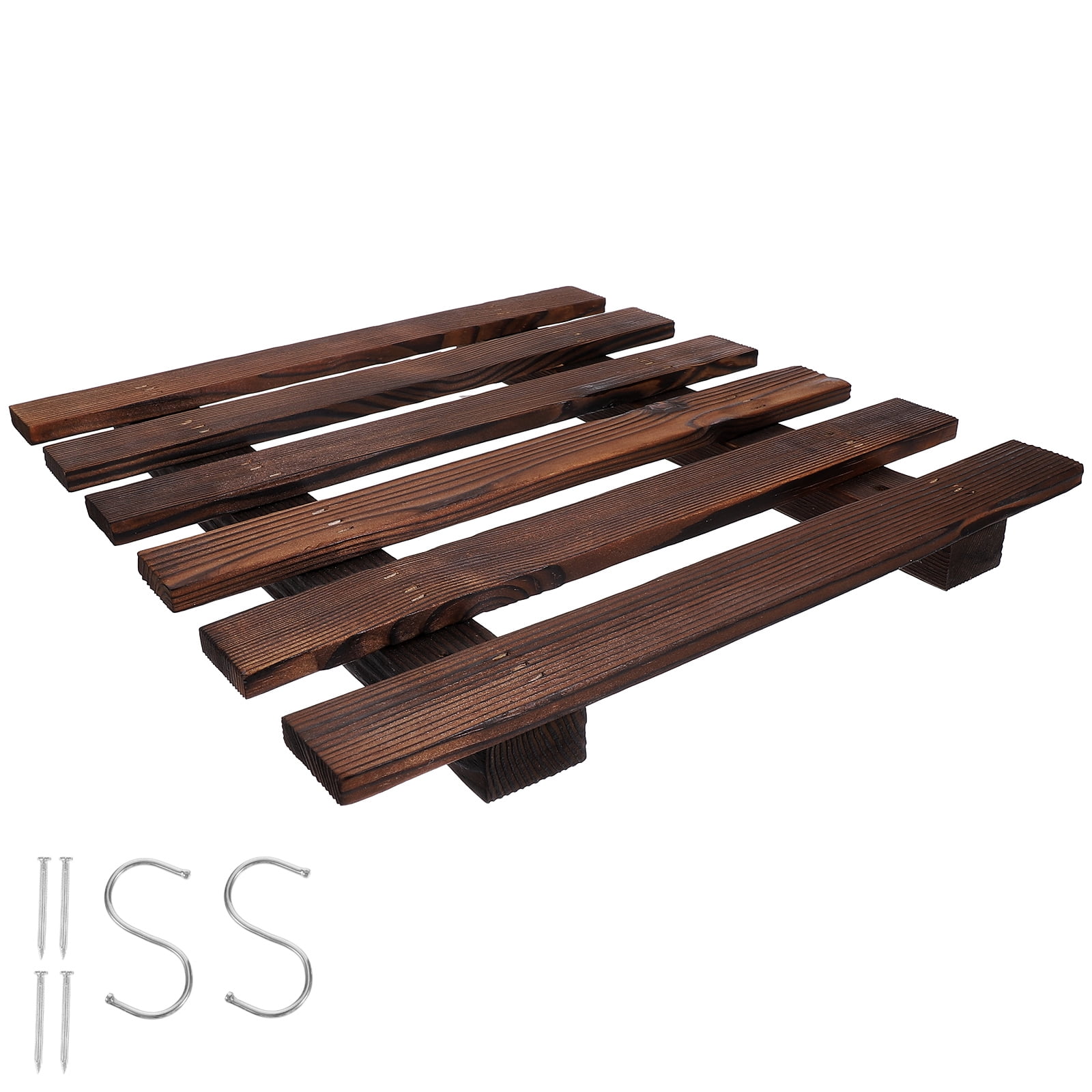 Wind Chime Planter Stand Outdoor Shelf Decor Wood Rack Hanging Wall ...
