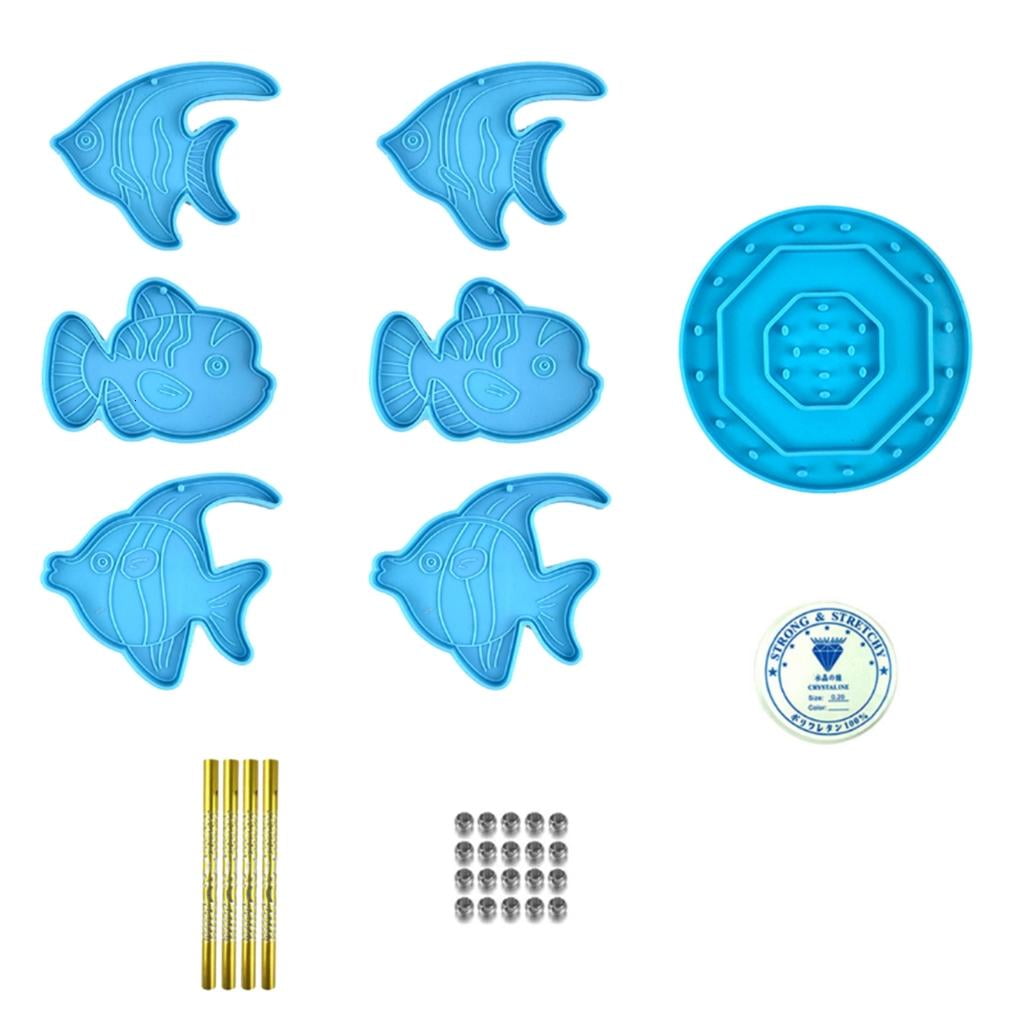 Wind Chime Silicone Mold Fish Epoxy Casting Molds for DIY Wind Bell ...