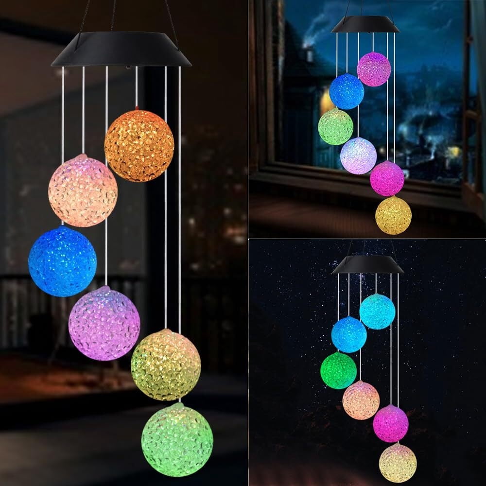 Wind Chime, Solar Hummingbird Wind Chimes Outdoor/Indoor,Birthday Gifts ...