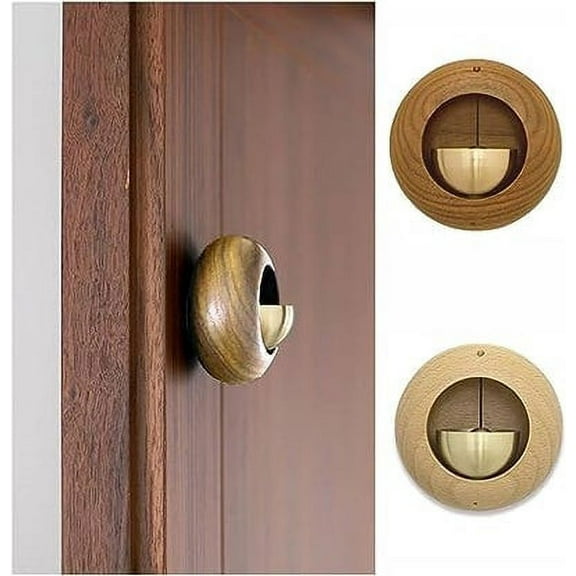 Magnetic Wooden Doorbell with Wind Chime, Dopamine Style Entrance ...