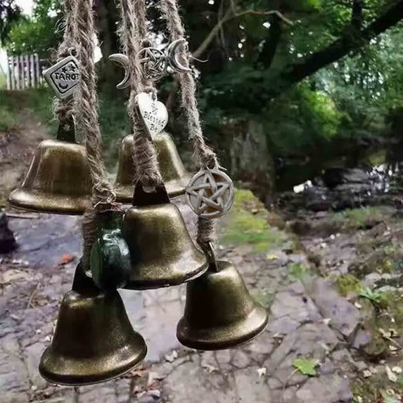 Wind Chime with 6 Bells and Protective Amulets for Home Blessing and ...