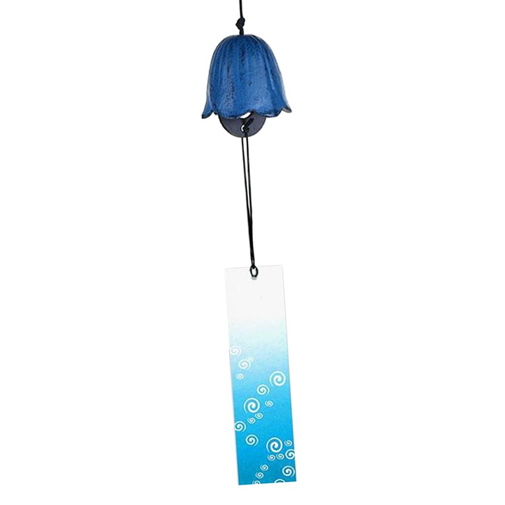 Wind Chimes Furin Japanese Garden Decor Outdoor -Shaped Blue - Walmart.com