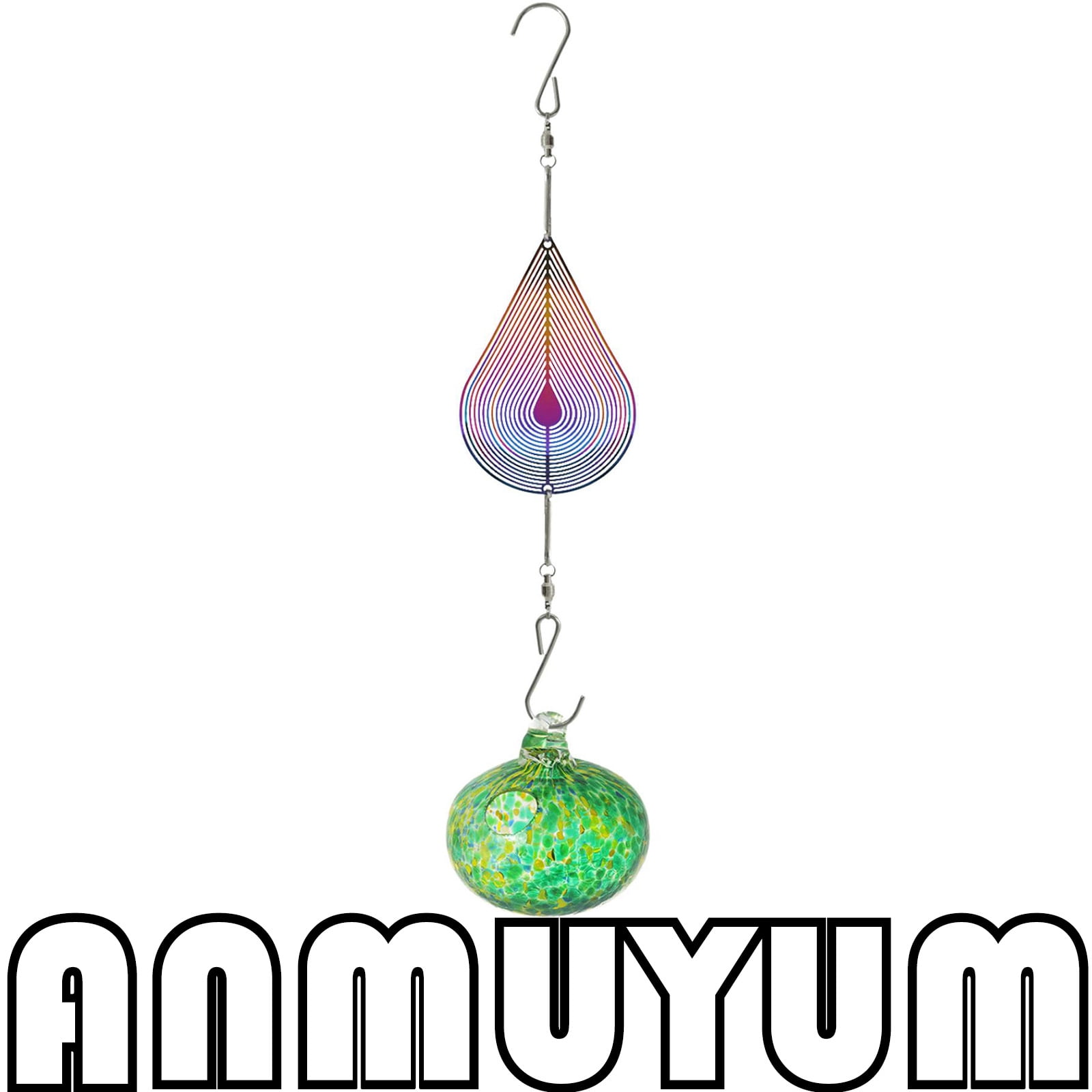 Wind Chimes Hummingbird Feeder,Hummingbird Feeder,Sunlight Refractor ...