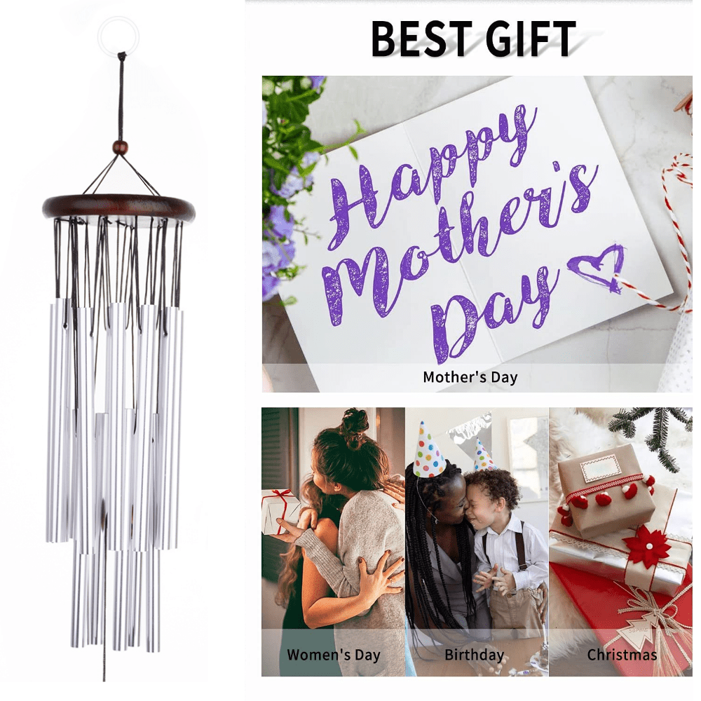 Wind Chimes Outdoor, Large Wind Chimes, 31" Garden Chimes with 18 ...