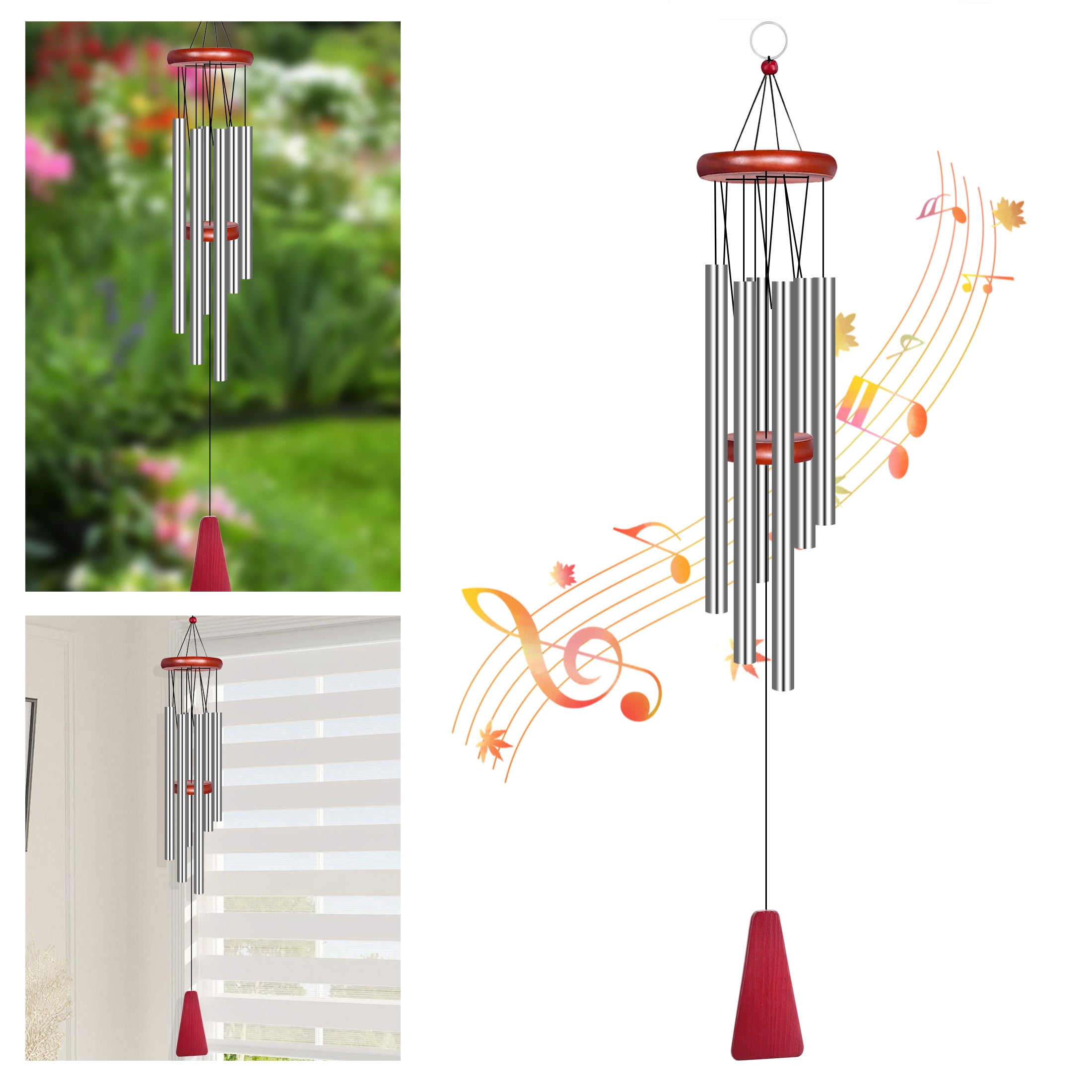 TSV 29.5'' Large Deep Tone Wind Chimes, Windbells for Yard, Garden ...