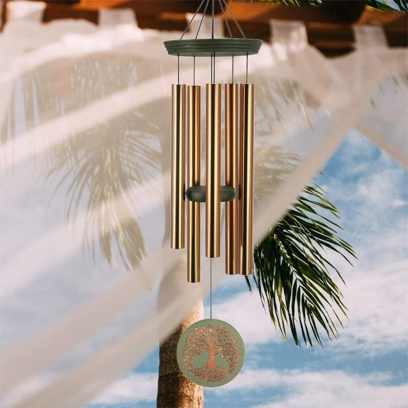 Wind Chimes for Outside Engraved Tree of Life,Wind Chime Outdoors Deep ...