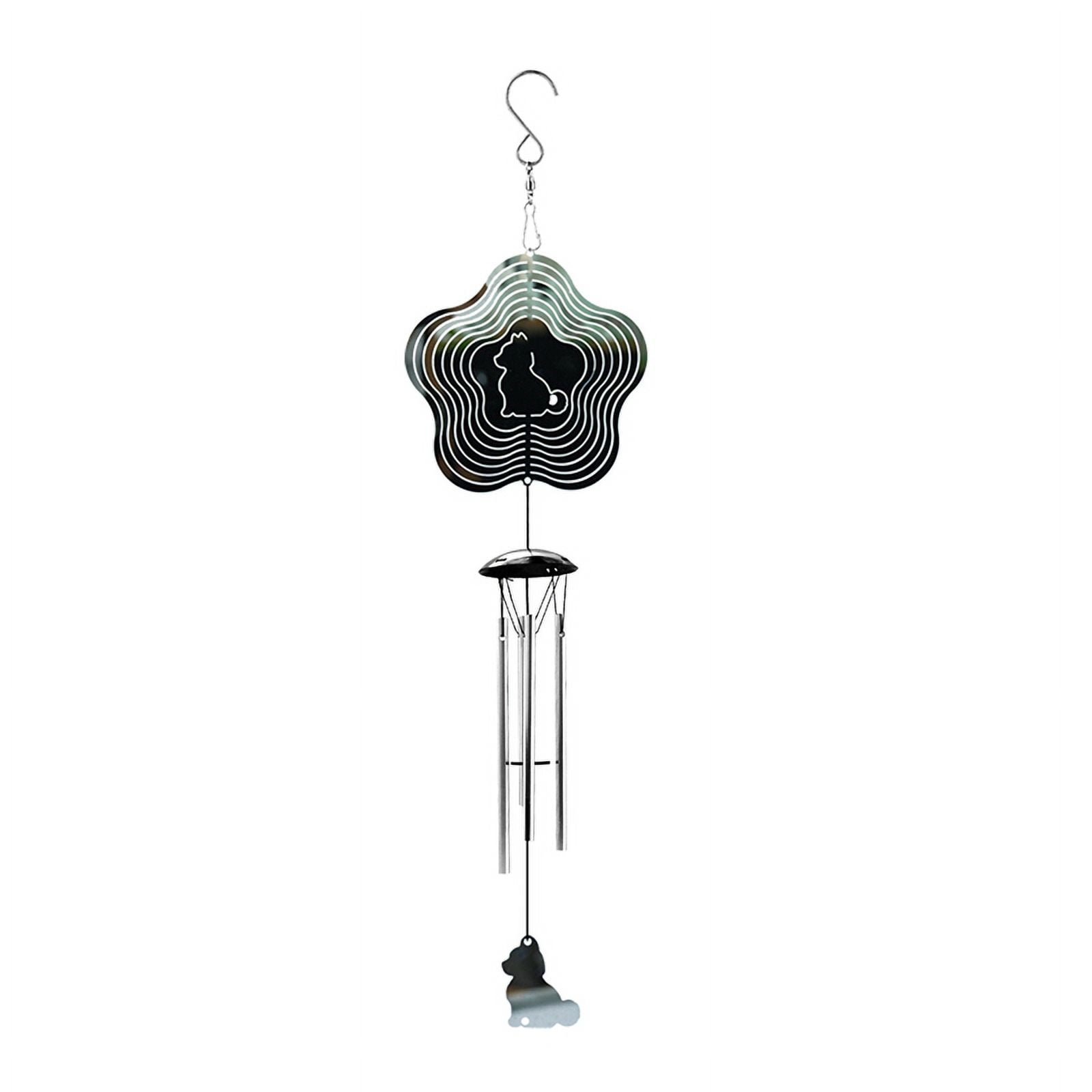 Wind Chimes Wind Spinner Outdoor Decor, Windchimes with 4 Thickened ...